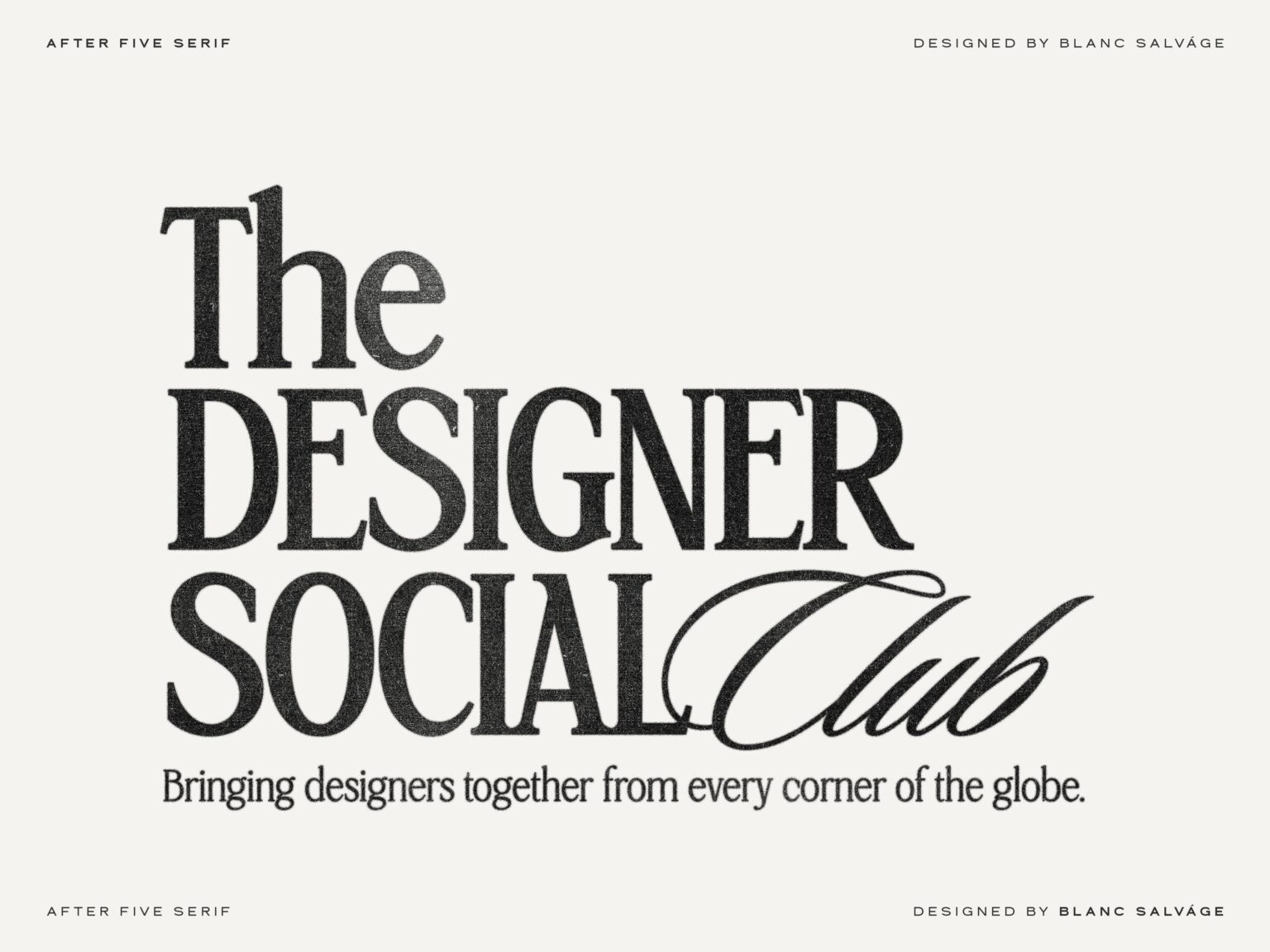 After Five - Luxury Serif — Blanc Salváge